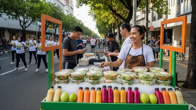 16 Ide Jualan Makanan Sehat di CFD, Menu Segar Disukai Semua Usia