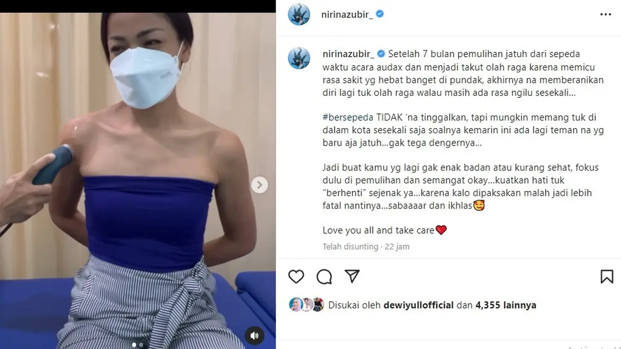 Nirina Zubir Tetap Bersepeda di Tengah Masa Pemulihan Akibat Kecelakaan: Masih Ngilu Sesekali ...