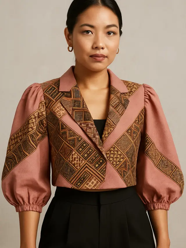 7 Model Blazer Batik Lengan Balon, Tampil Standout tanpa Berlebihan ...