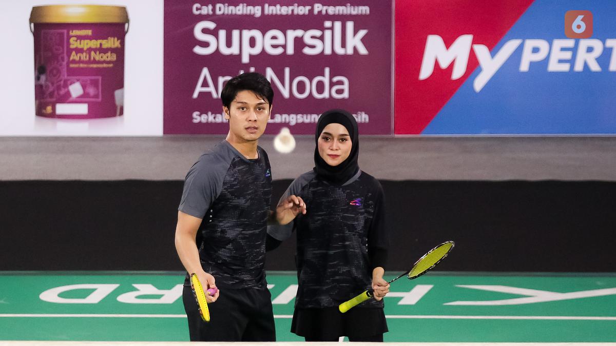 5 Potret Lesti Kejora Betah Digendong Ayahnya Setelah Menang Tanding Bulu Tangkis Bareng Rizky ...