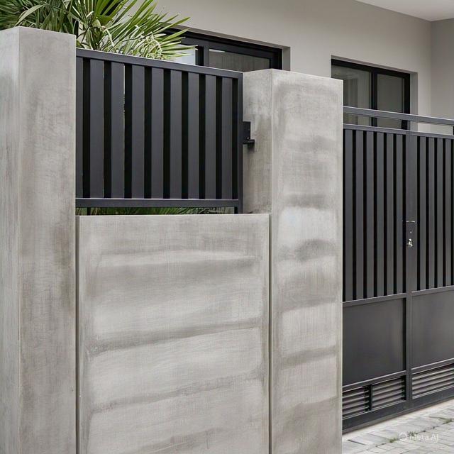 15 Desain Pagar Rumah Minimalis Modern Terbaru 2025, Aesthetic & Fungsional