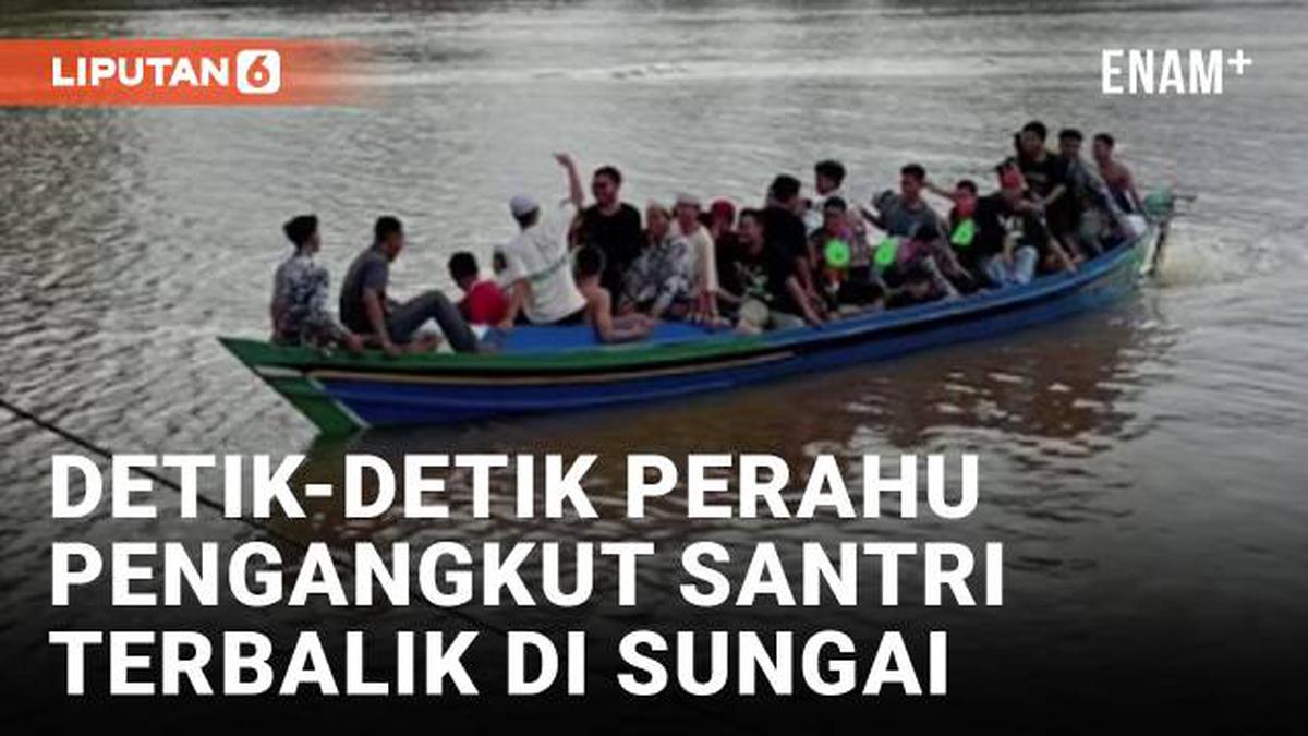 VIDEO: Perahu Pengangkut Santri di Banjarbaru Terbalik | Enamplus