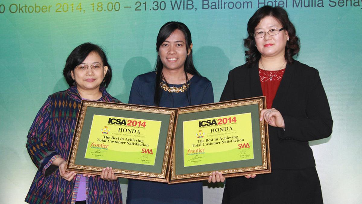 Puaskan Pelanggan dalam Pelayanan, AHM Raih ICSA 2014 - Berita Otosia.com