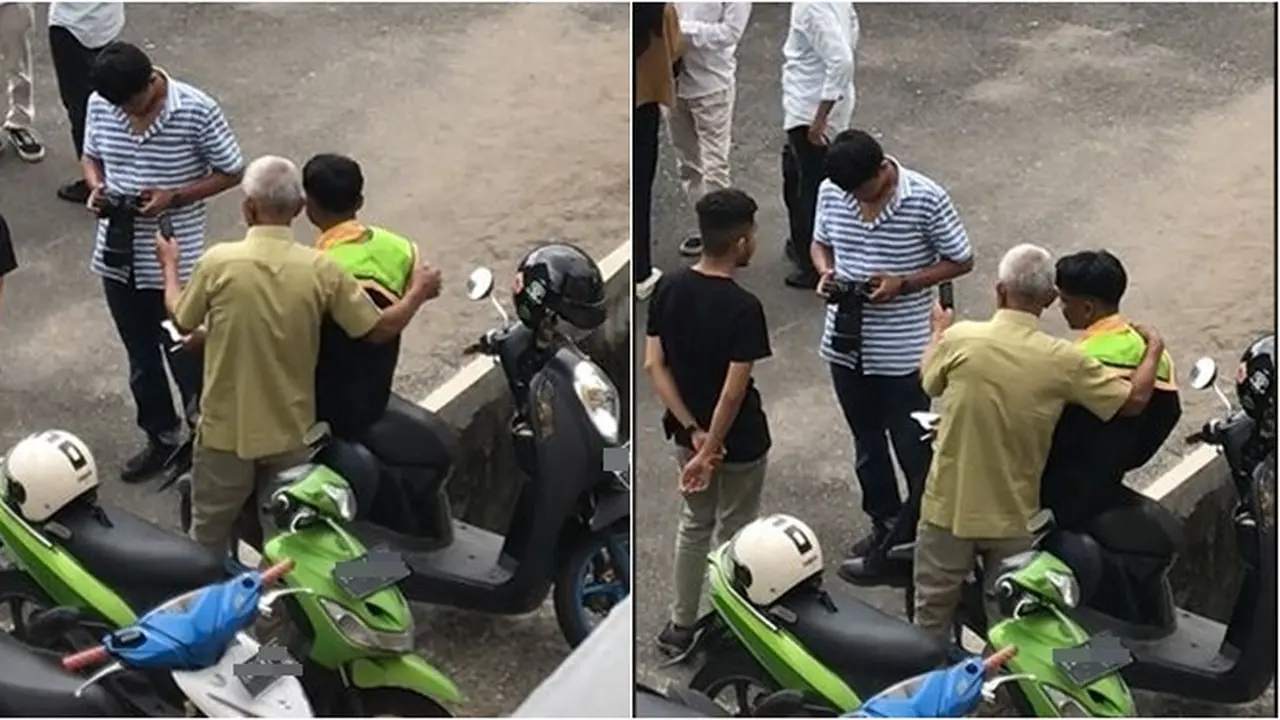 6 Potret Bapak-Bapak Rekam Momen Pakai HP Jadul, Bikin Tersentuh - Hot Liputan6.com