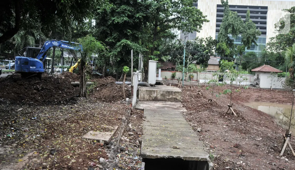 Pembangunan Embung Cempaka Putih - Foto Liputan6.com