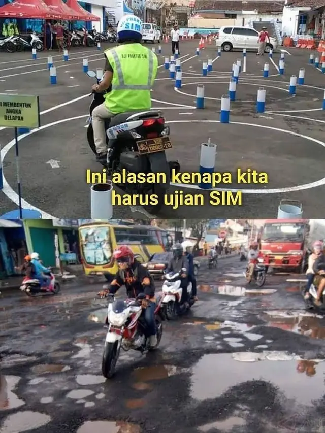 6 Meme Sindir Jalan Berlubang Ini Bikin Miris - Hot Liputan6.com