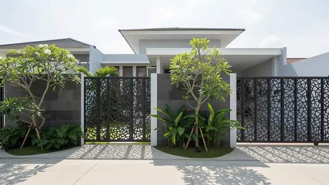 8 Ide Pagar Rumah Clean Look untuk Fasad Modern, Rapi, dan Elegan