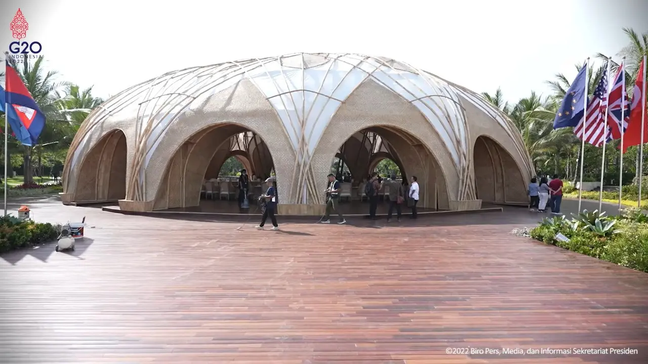 Bamboo Dome di KTT G20 Bali Masuk Daftar Bangunan Baru Terbaik Dunia di ...