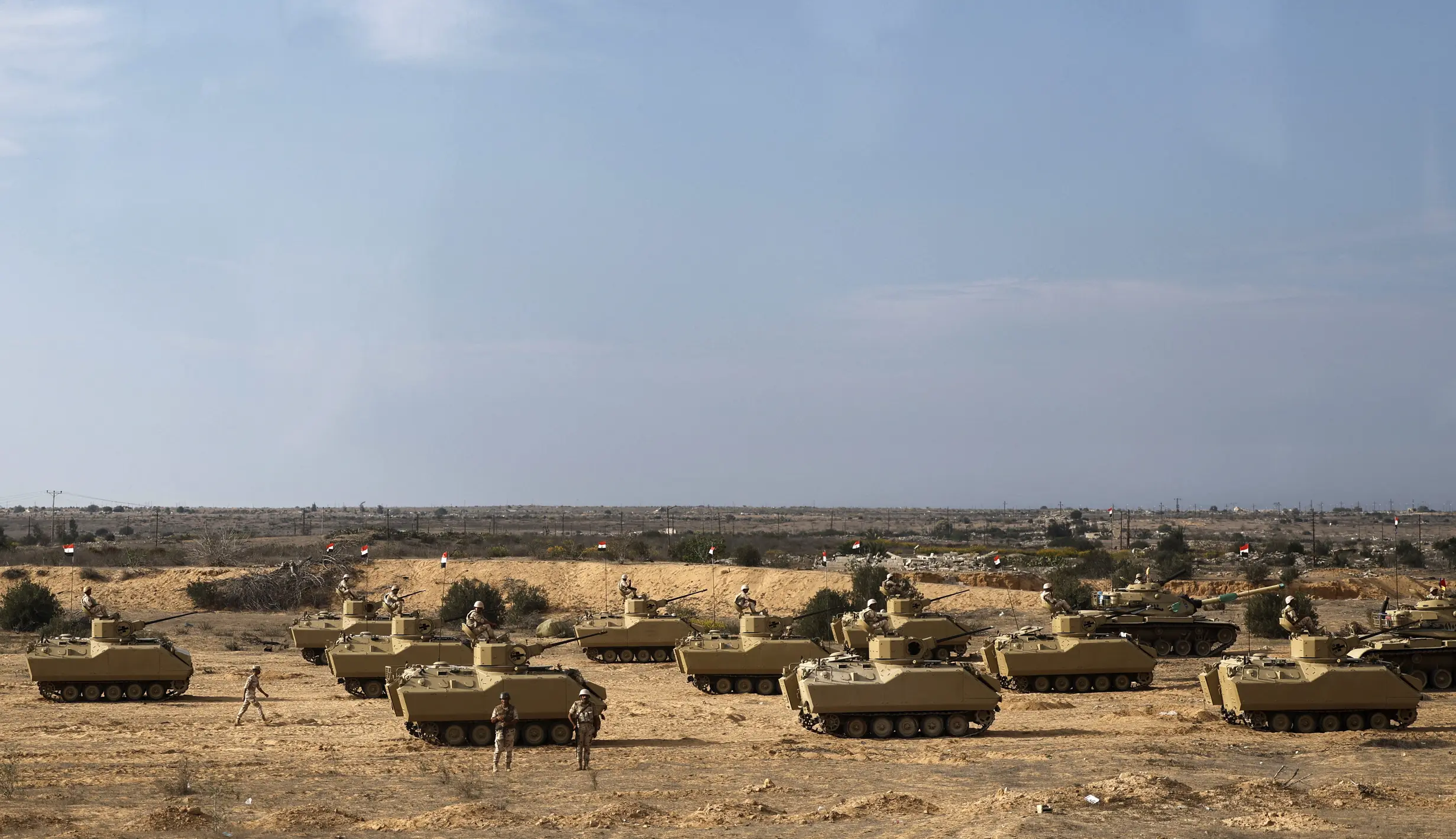 Mesir Tempatkan Puluhan Tank di Perbatasan Rafah - Foto Liputan6.com