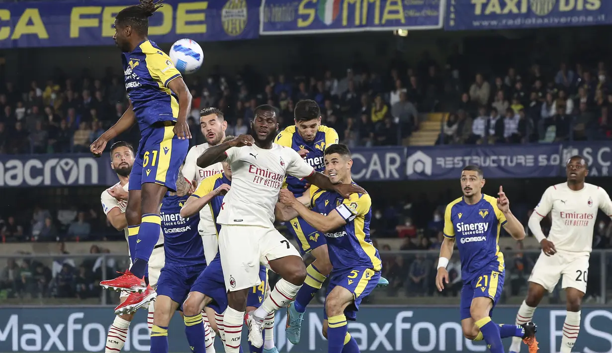 FOTO: AC Milan Lumat Verona di Liga Italia - Foto Liputan6.com