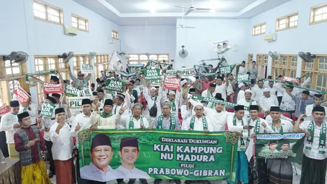 Ratusan Kiai NU di Kampung Mahfud MD Nyatakan Solid Dukung Prabowo-Gibran di Pilpres 2024 ...