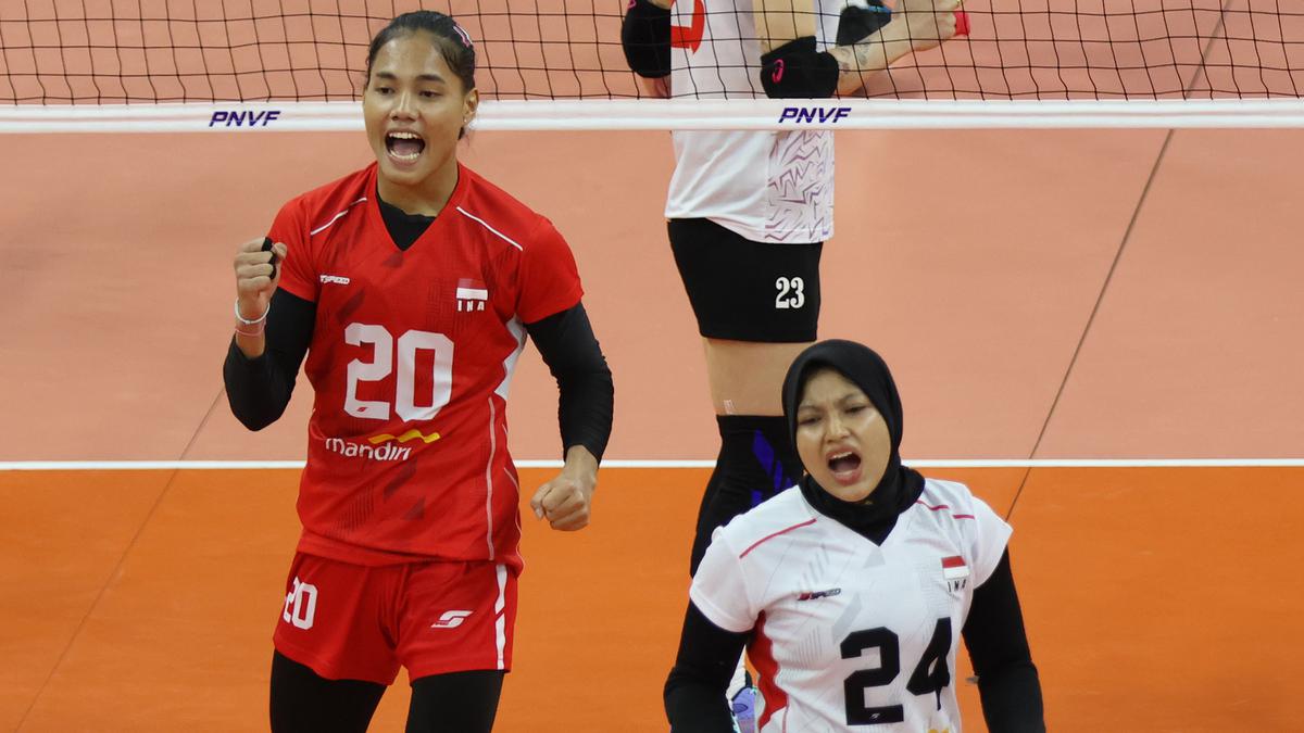 Foto: Sempat Curi Satu Set, Junaida Santi Dkk Tumbang dari Vietnam pada Laga Penutup Grup B AVC ...