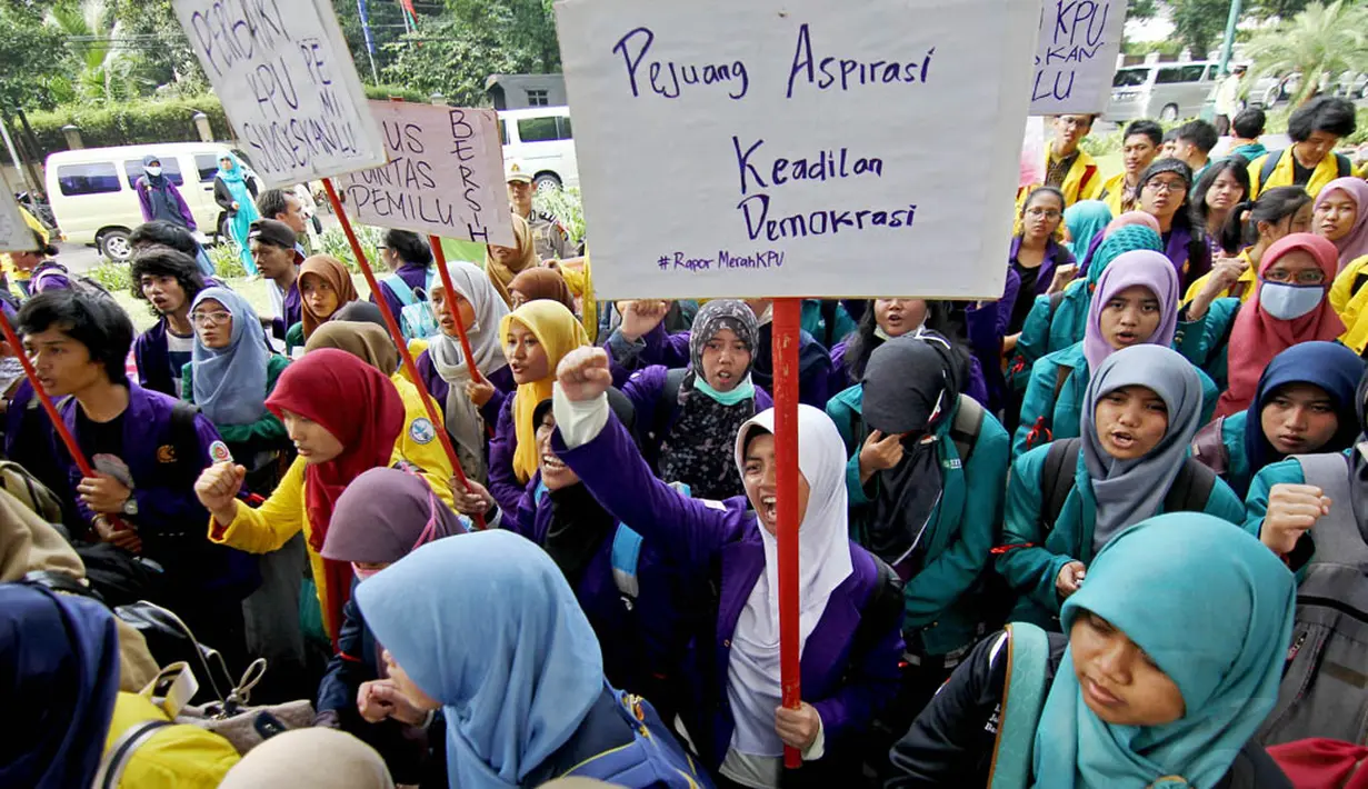 Rapor Merah KPU Dari Mahasiswa - Foto Liputan6.com