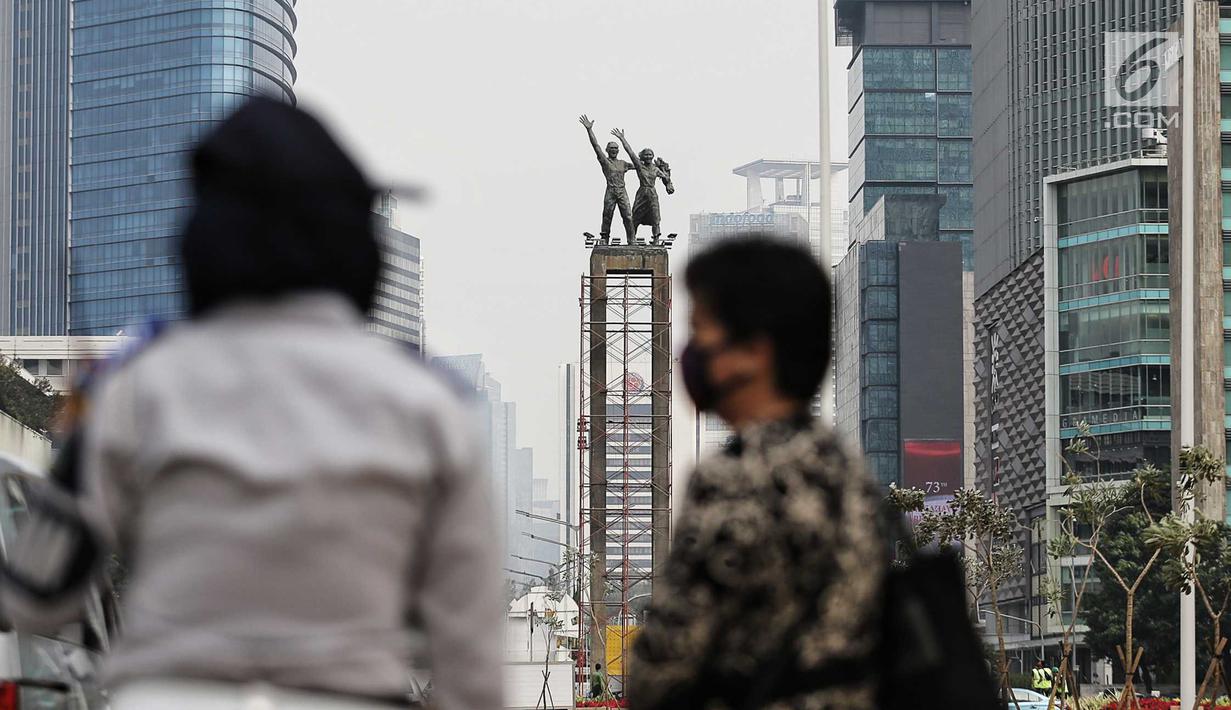 FOTO: Usai JPO Bundaran HI Dirobohkan, Patung Selamat Datang Terlihat ...