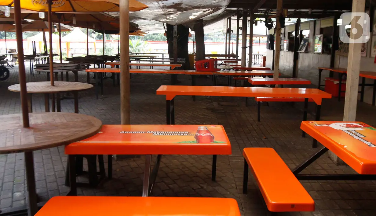 FOTO: Suasana Sepi Kantin Lenggang Jakarta di Monas - Foto Liputan6.com