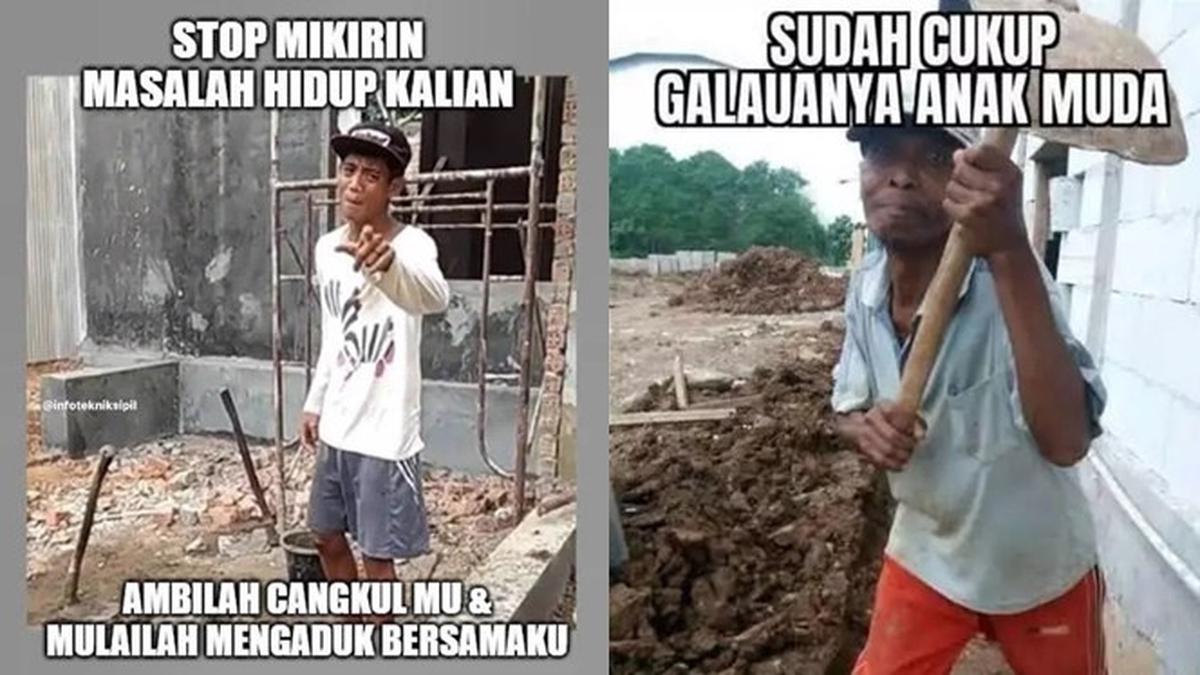 6 Meme Lucu Kuli Bangunan Saat Bekerja Ini Bikin Ngakak - Hot Liputan6.com