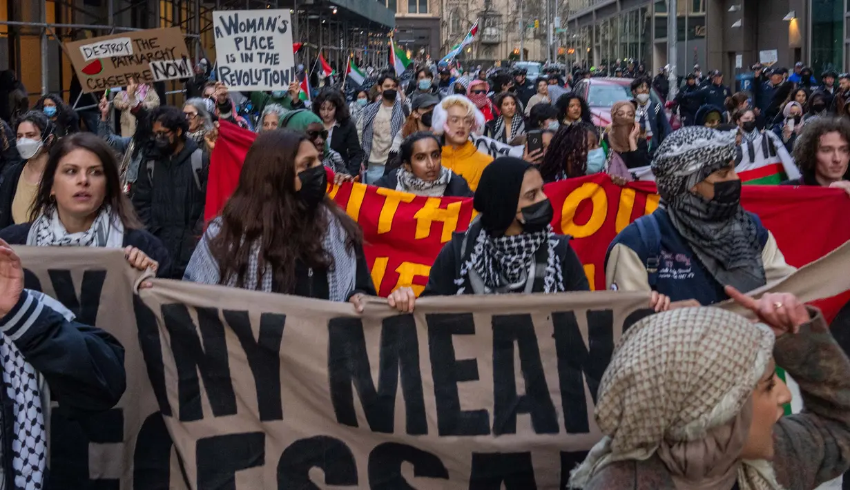 Aktivis Perempuan Pro-Palestina Desak Penghentian Perang di Gaza - Foto ...