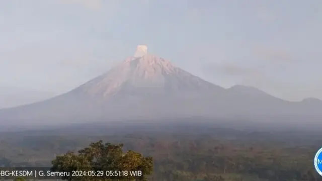Gunung Semeru Erupsi Lagi, Letusan Abu Vulkanik Capai 500 Meter - Surabaya Liputan6.com