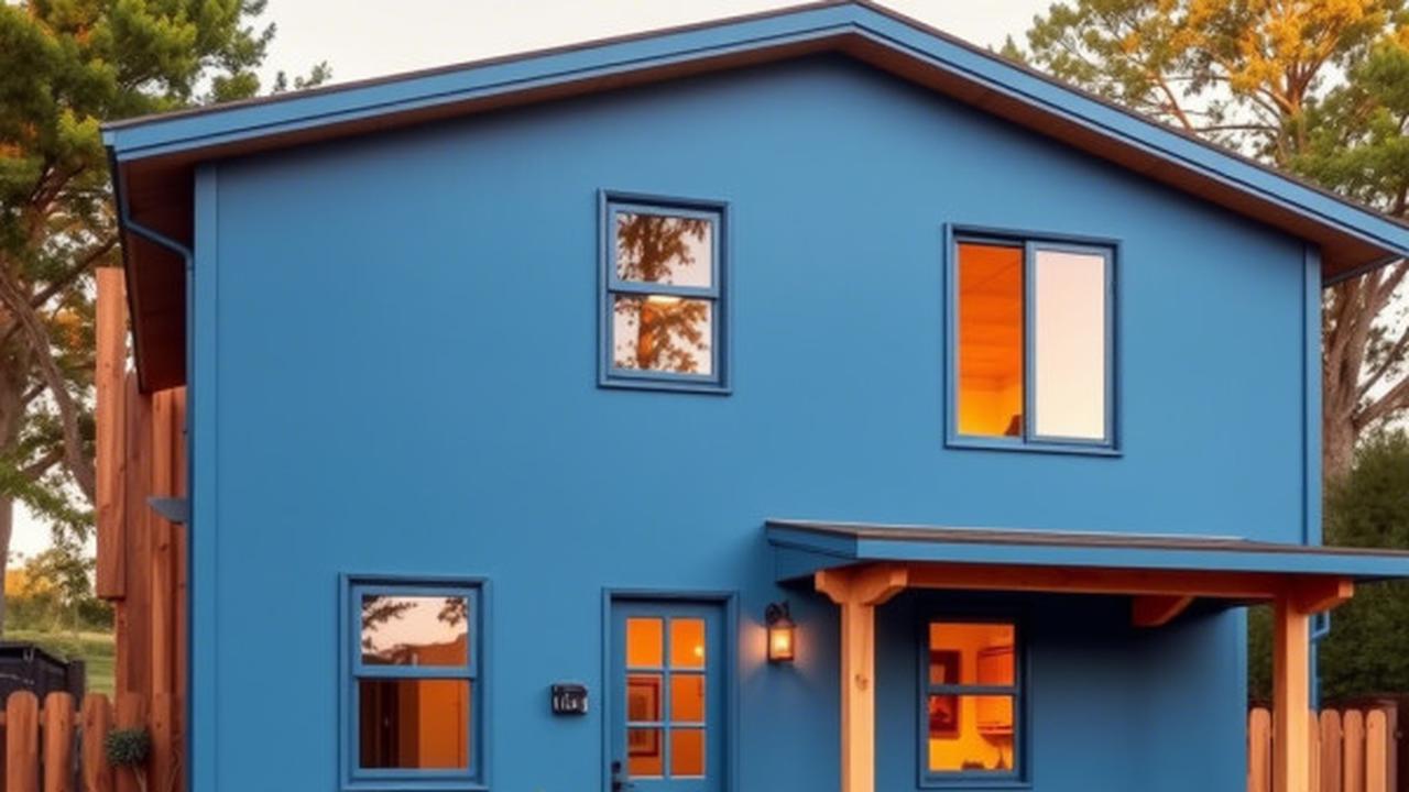 Inspirasi 8 Desain Rumah Sederhana Warna Biru, Menyejukkan dan Menawan