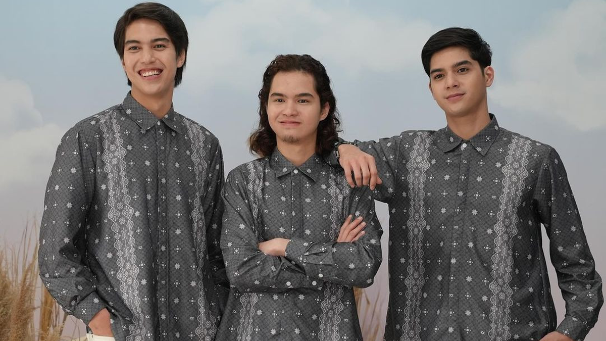 Potret Trio Ganteng Kakak-Beradik Al, El, Dul Kompak Pakai Baju Lebaran ...
