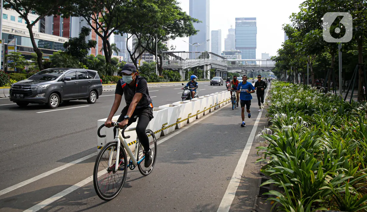 FOTO: Rencana Penambahan Jalur Sepeda di Jakarta - Foto Liputan6.com