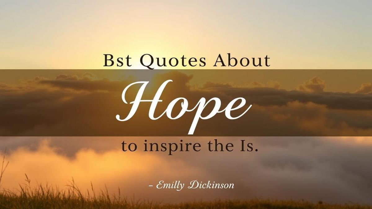 Best Quote About Hope to Inspire Your Life