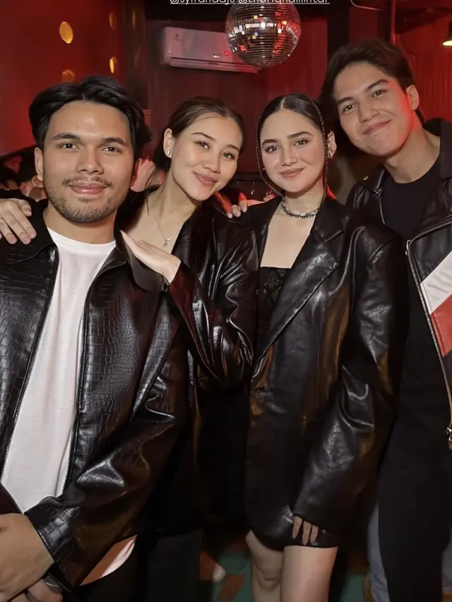 6 Tampilan Serba Hitam Para Artis Bersama Pasangan Hadir di Ulang Tahun El Rumi Bertema Rock n ...