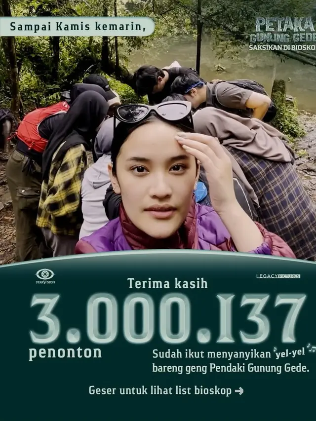 Film Petaka Gunung Gede Tembus 3 Juta Penonton, Melibas Captain America ...