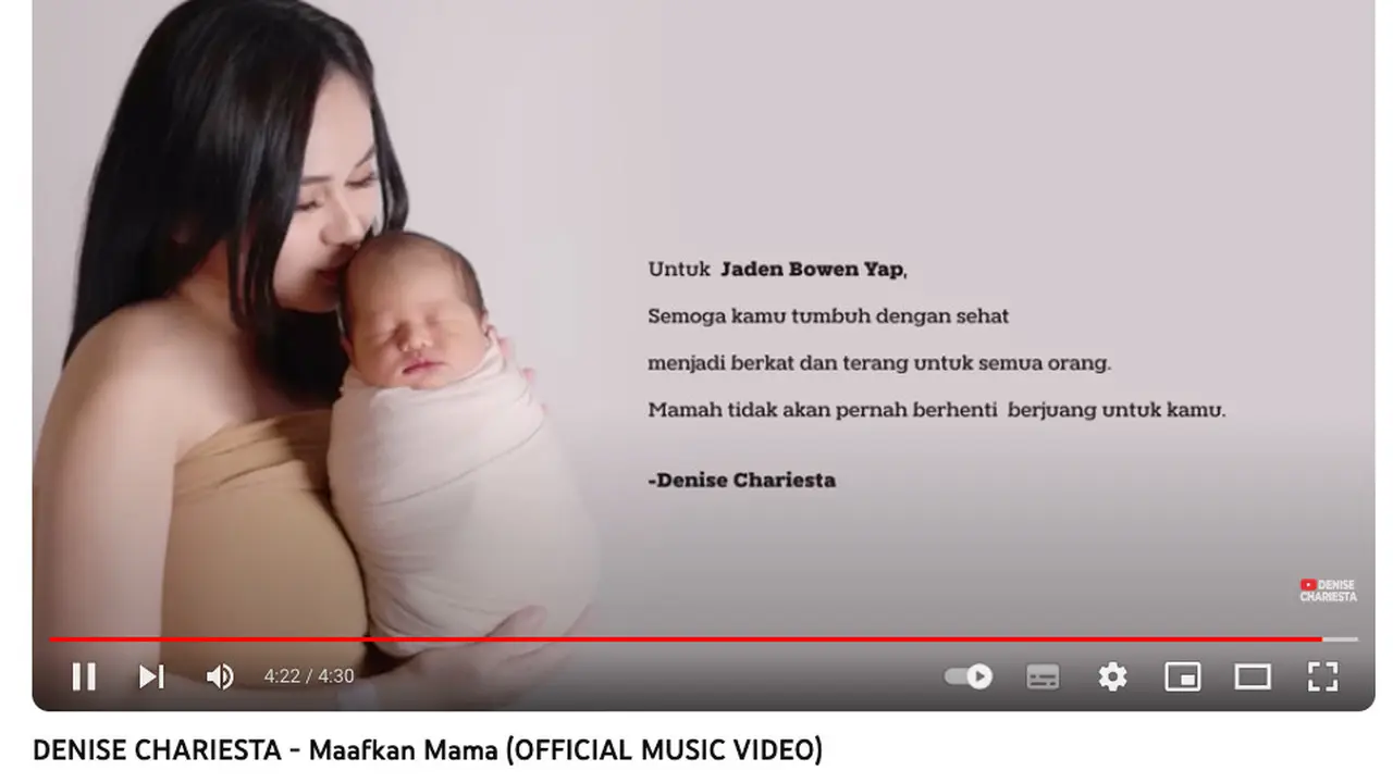 Denise Chariesta Akhirnya Ungkap Wajah serta Nama Bayinya untuk Pertama Kalinya: Jaden Bowen Yap ...