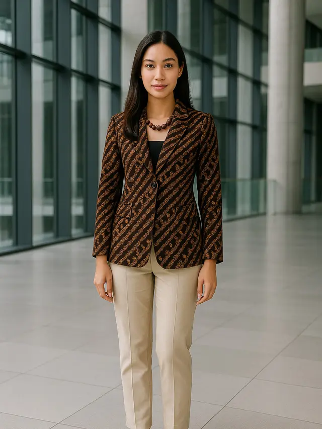 7 Model Blazer Batik Kombinasi Polos, Solusi Elegan saat Kamu Tak Tahu ...
