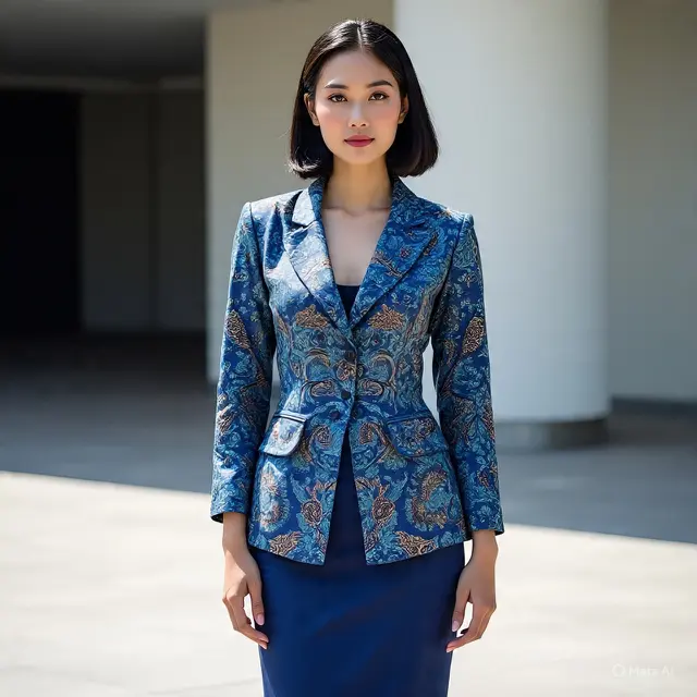 7 Model Baju Batik Semi Jas Wanita Terbaru, Bikin Aura Profesional ...