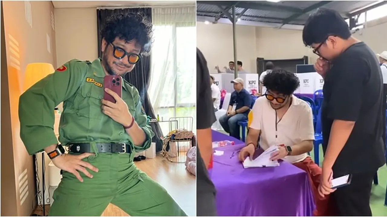 10 Potret Kunto Aji Jadi Petugas Linmas di TPS, Sempat Dikira Gimmick ...