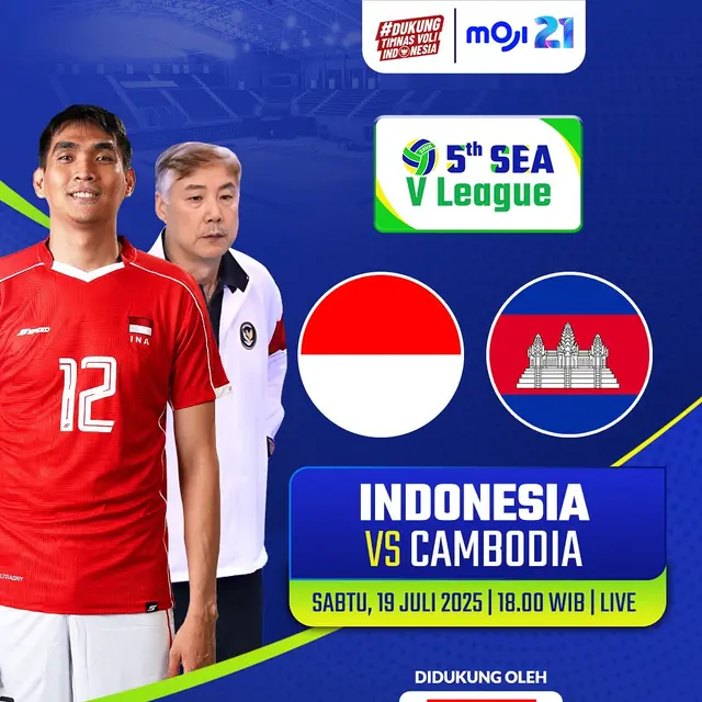 Link Live Streaming SEA V League 2025 Indonesia vs Kamboja di Vidio - Bola Liputan6.com