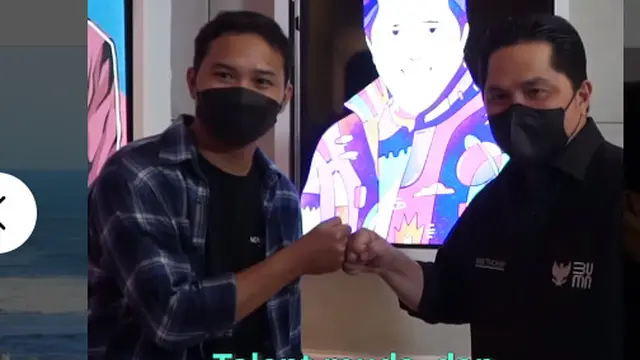 Lukisan Jokowi dan Erick Thohir Mejeng di Galeri NFT - Bisnis Liputan6.com