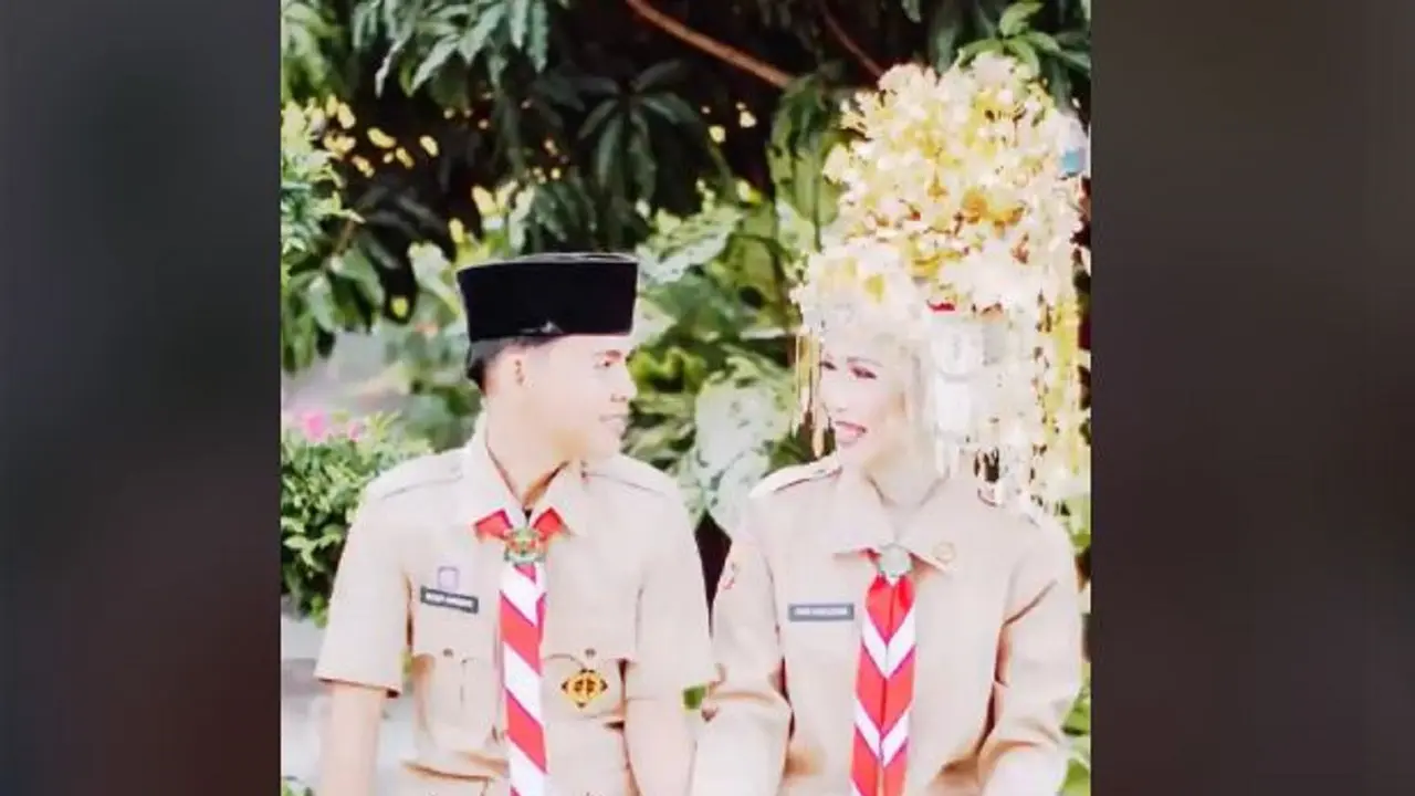 Pernikahan Unik Bertema Pramuka, dari Busana Pengantin sampai Mahar ...