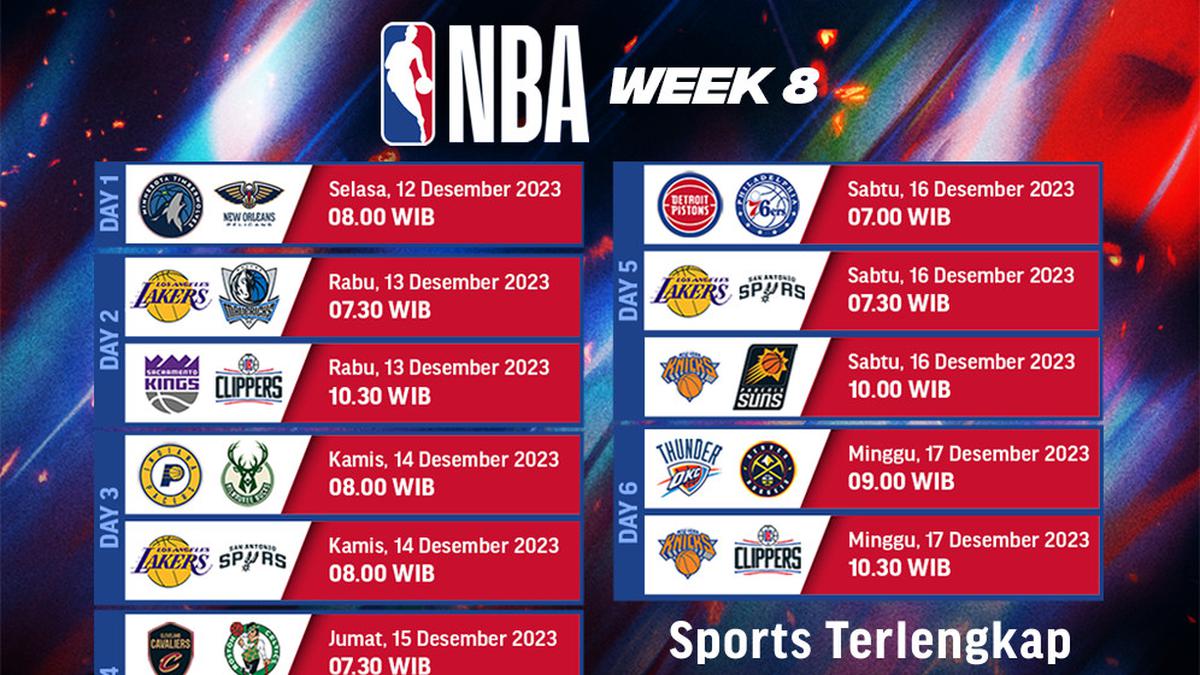 Jadwal dan Link Streaming NBA 23/24 Week 8 di Vidio