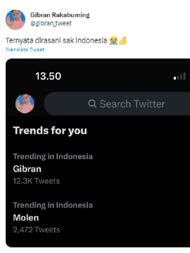 Gibran Rakabuming Beri Reaksi Kocak saat Tahu Jadi Trending Topic Twitter: Ternyata Dirasani Sak ...