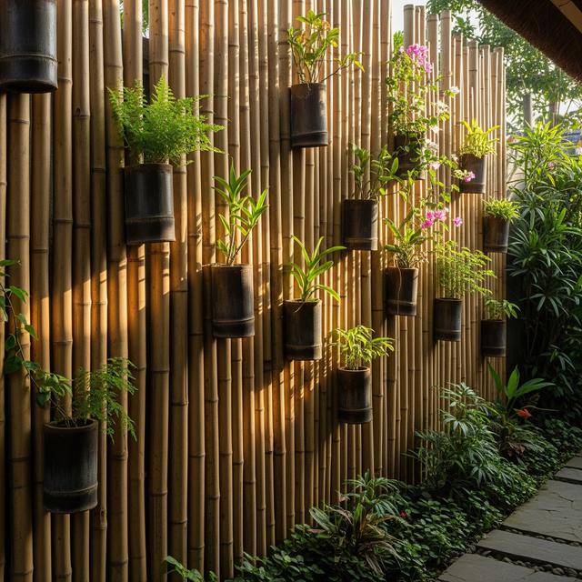 9 Inspirasi Pagar Bambu Multifungsi untuk Kebun Sekaligus Peneduh Halaman