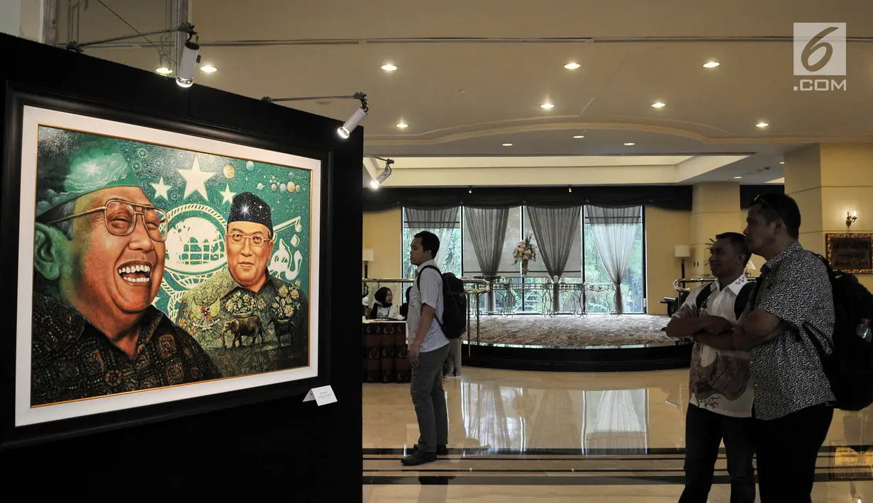 FOTO: Mengenang Gus Dur dalam Pameran Lukis Sang Maha Guru - Foto ...
