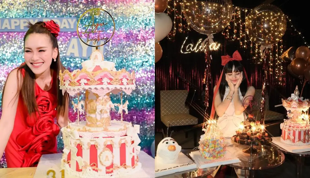 8 Tampilan Cantik Ayu Ting Ting Dibalut Dress Bunga Mawar Merah Rayakan Ulang Tahun ke-31 ...