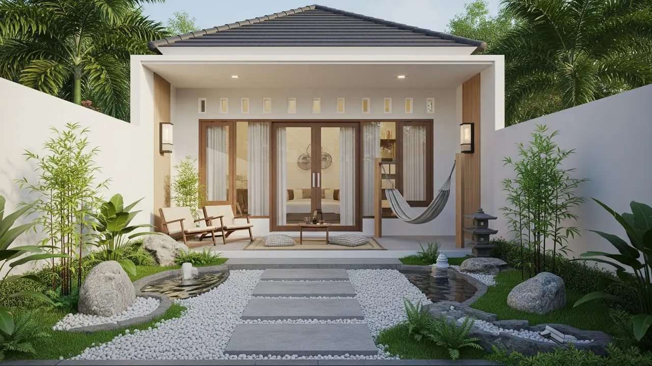 7 Inspirasi Rumah Mungil dengan Kebun dan Teras Belakang Lega untuk ...