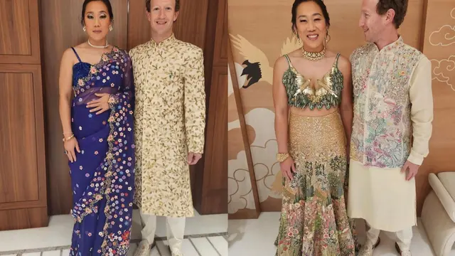 6 Gaya Pesohor dengan Pakaian Sari India di Pesta Pra Nikah Anak ...