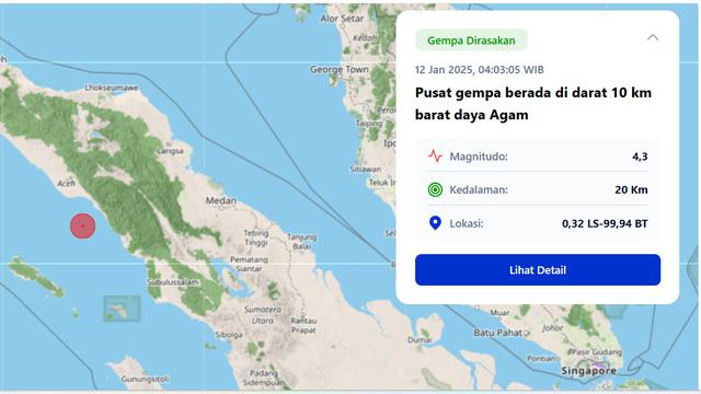 Gempa Hari Ini Rabu 15 Januari 2025 Guncang Bandung hingga Aceh - News ...