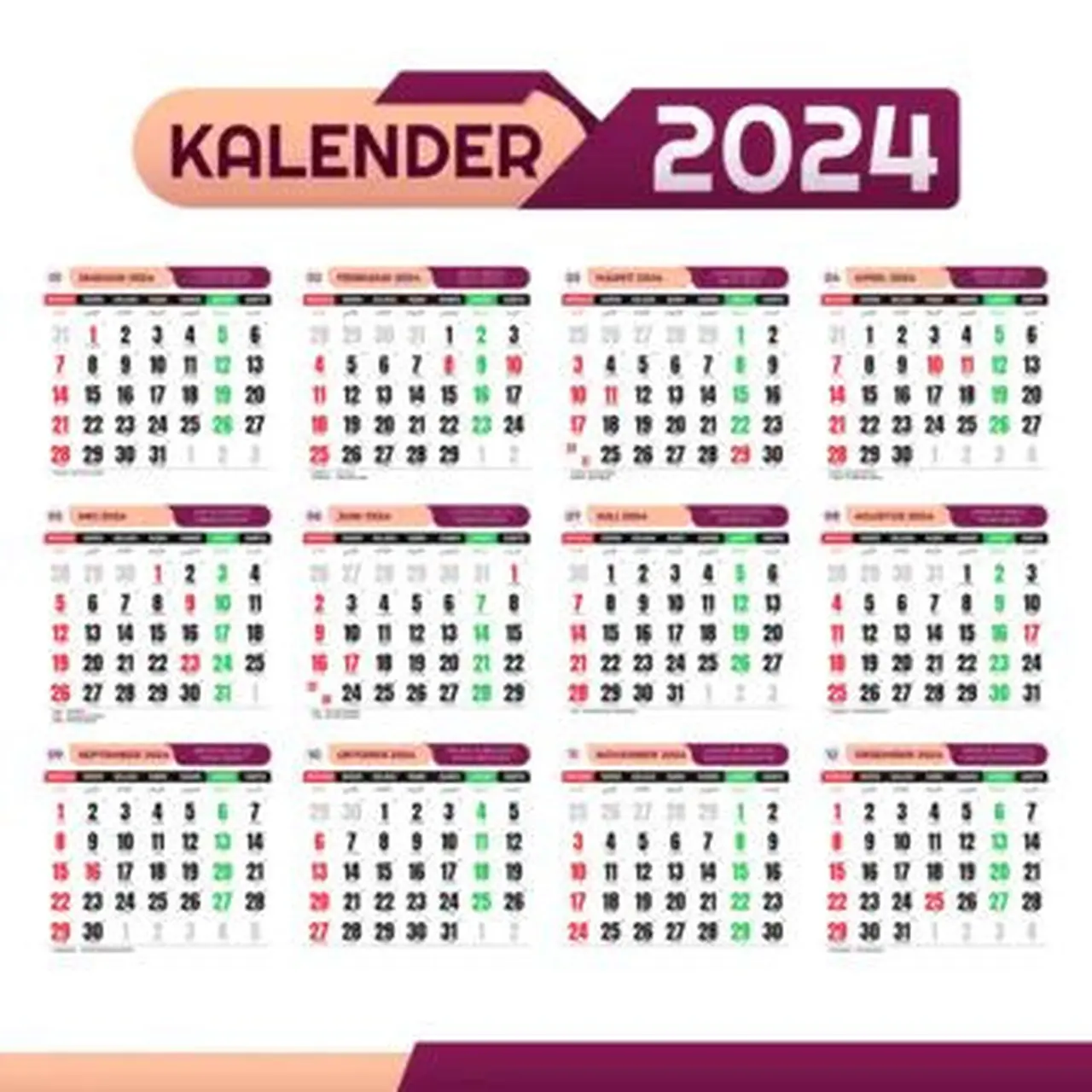 Download Kalender Digital 2024, Lengkap dengan Hari Libur dan Cuti Bersama - Citizen6 Liputan6.com