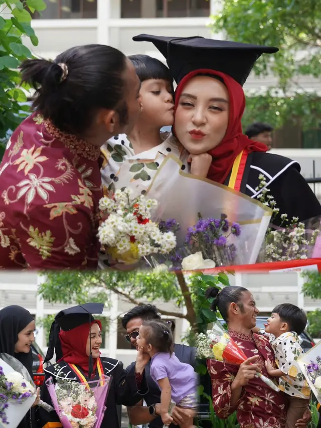 6 Potret Wisuda Hersa Rahayu Istri Rizki DA, Menawan Pakai Kebaya Merah - Hot Liputan6.com