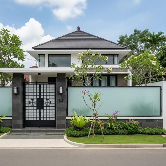 9 Model Pagar Besi Kombinasi Kaca Tempered Privasi Aman dari Luar ...