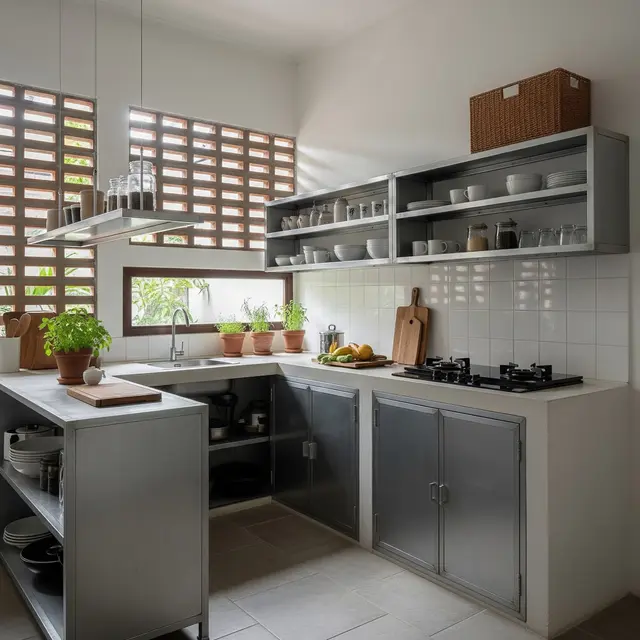 9 Desain Dapur Cantik dari Baja Ringan yang Adem, Solusi Sirkulasi Maksimal