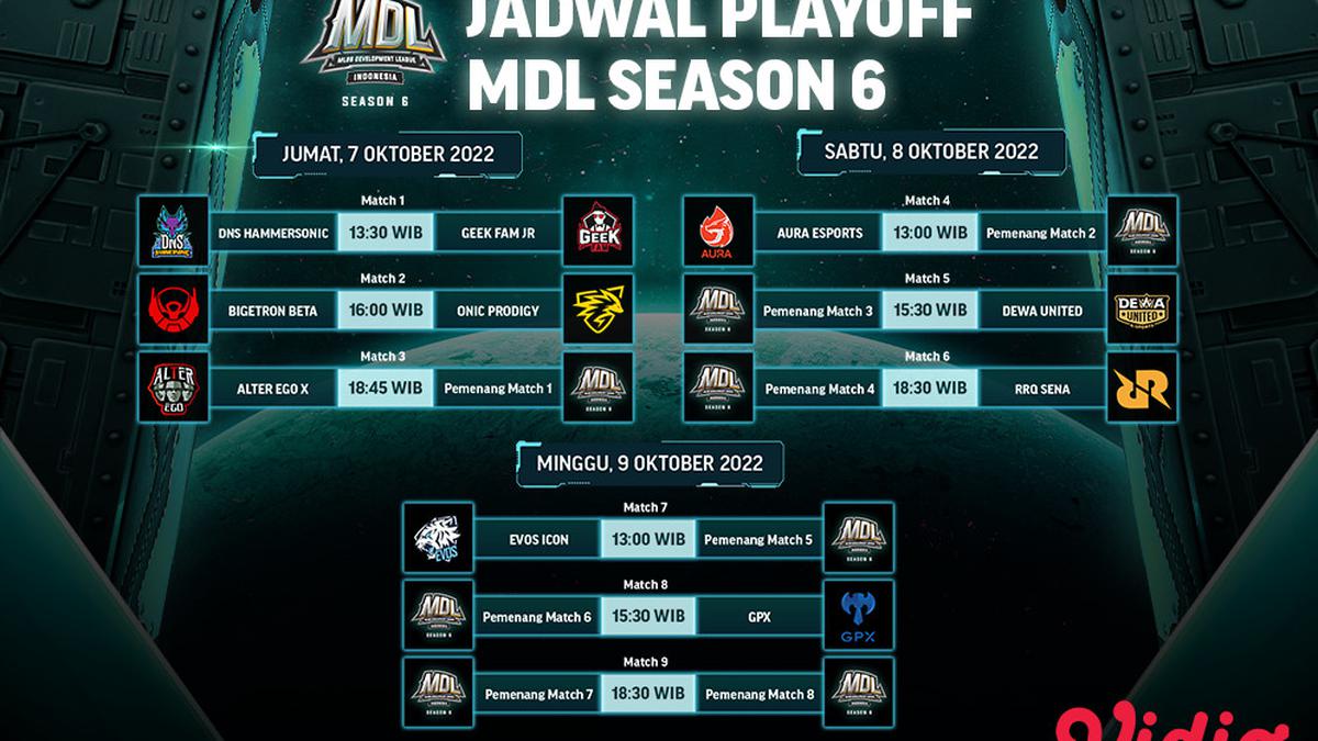 Jadwal dan Live Streaming MDL Indonesia Season 6 Babak Playoff di Vidio, 7-9 Oktober 2022 - E ...