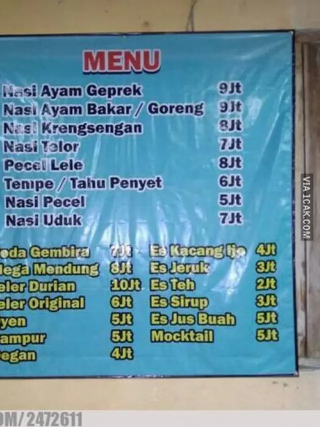 6 Spanduk Nyeleneh Jualan Nasi Pecel Ini Bikin Pembeli Geleng Kepala - Hot Liputan6.com