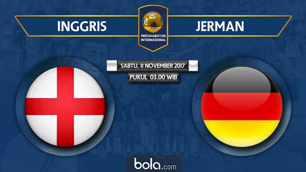 Susunan Pemain Inggris Vs Jerman - Dunia Bola.com